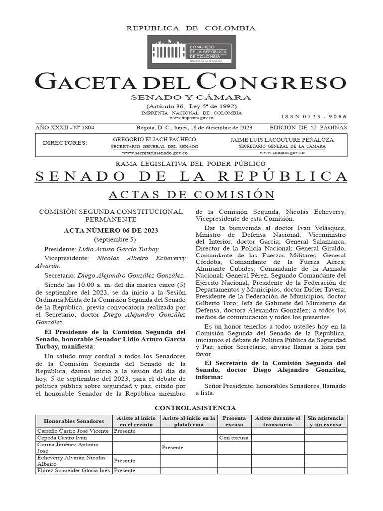Gaceta 1804 | PDF | Oficial general | Policía