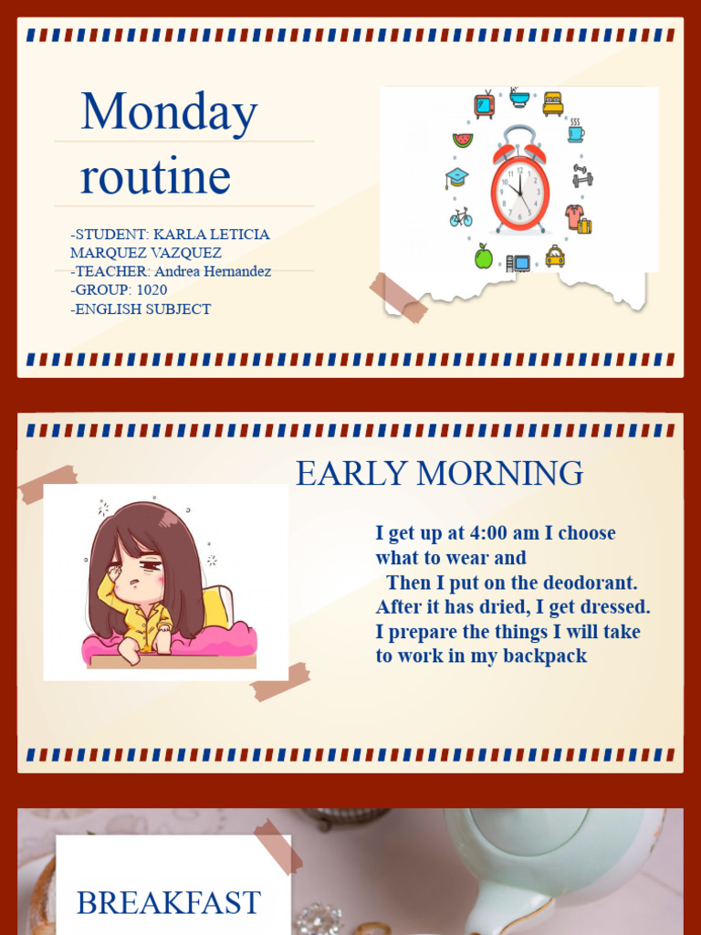 Presentacion Rutina Ingles | PDF