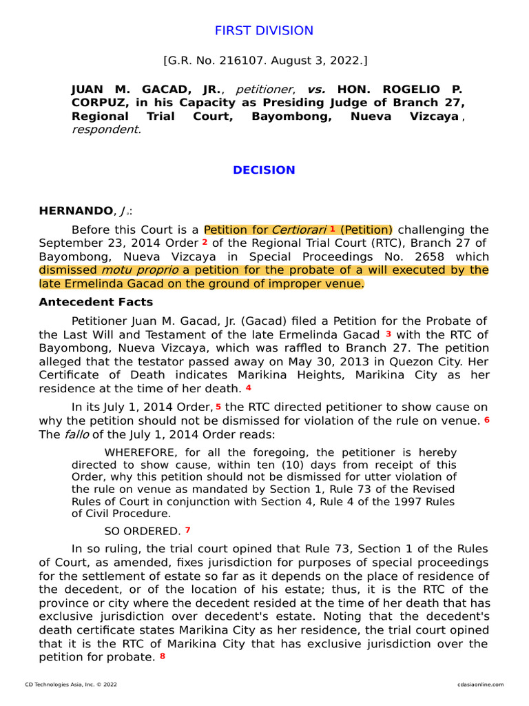 Gacad Jr. v. Corpuz | PDF