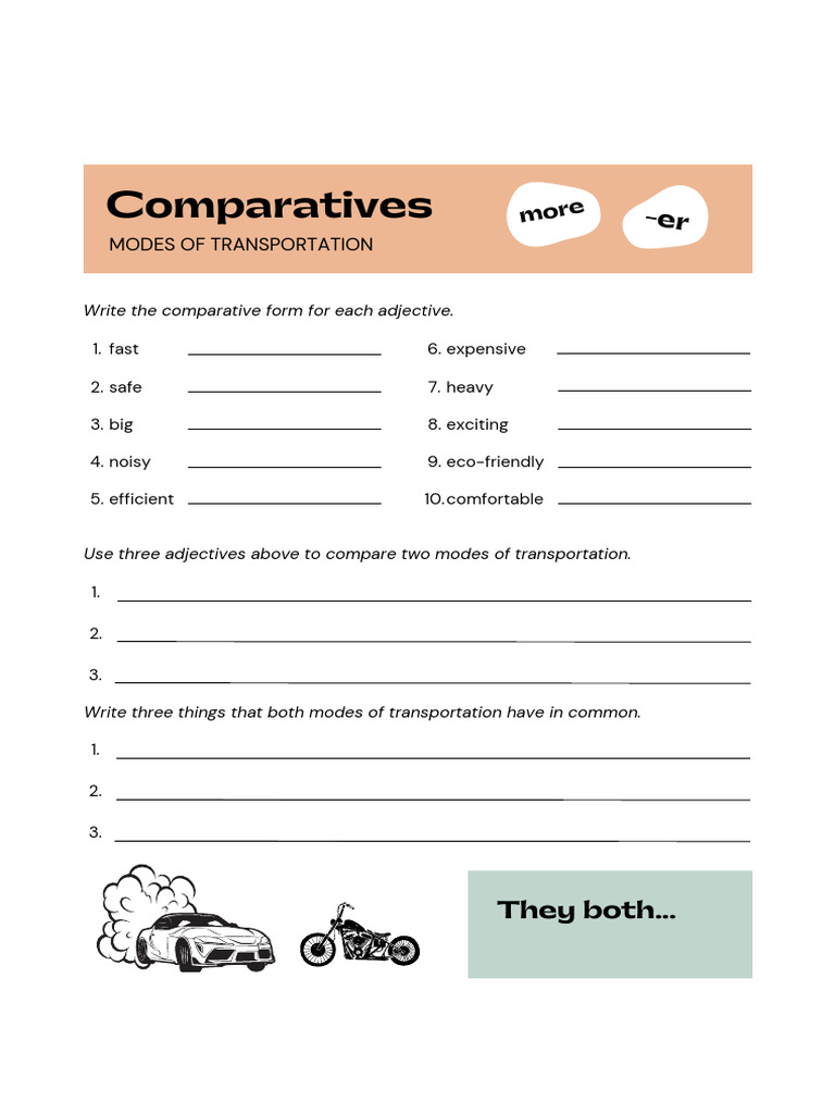 Adjectives Worksheet | PDF