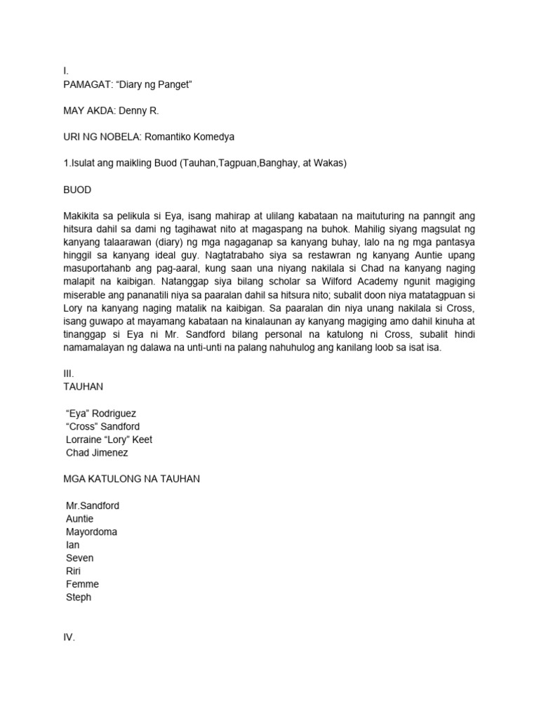 Filipino Weekly Output No.2 | PDF