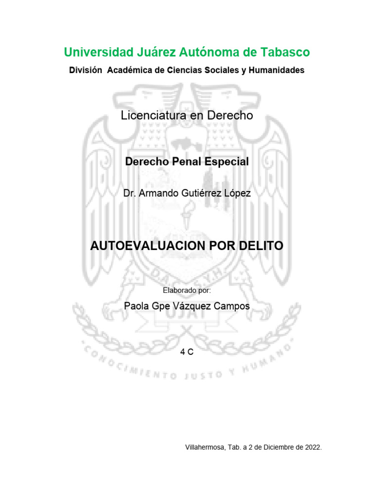 VazquezCampos Autoevaluaciones | PDF | Violación | Homicidio VazquezCampos Autoevaluaciones | PDF | Violación | Homicidio
