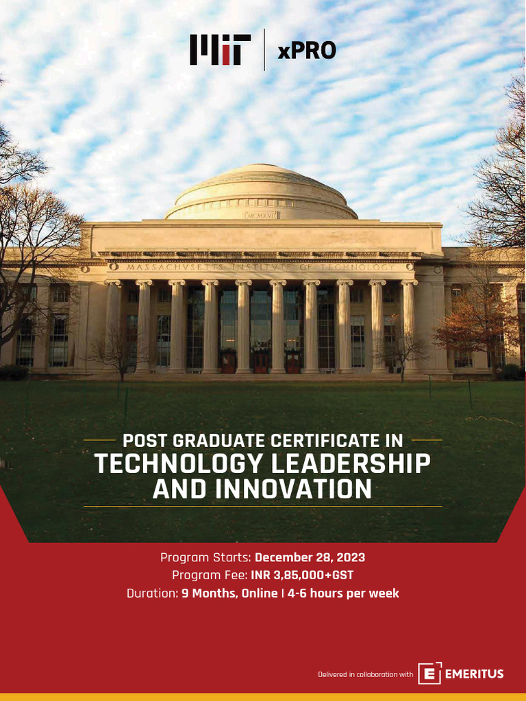 MIT Technology Leadership Certificate | PDF | Machine Learning ...