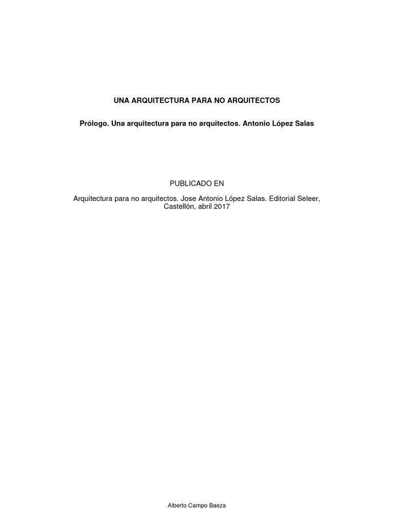 Arquitectura para No Arquitectos: Guía Esencial | PDF