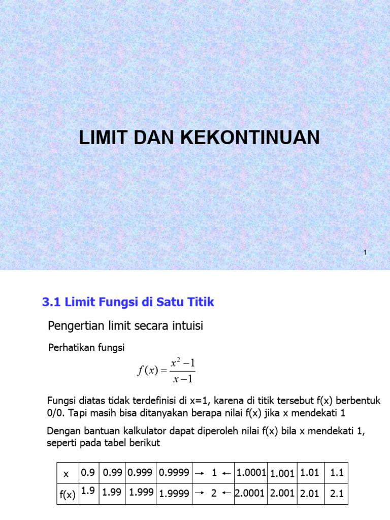 Limit & Kontinue-UG | PDF