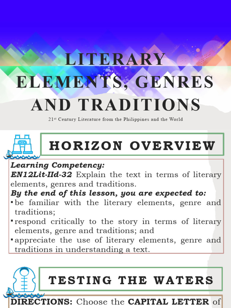 MODULE 15-Literary Elements, Genres and Traditions - Chechnya by ...