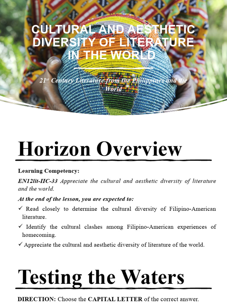Cultural Diversity in World Literature | PDF | Filipino Americans