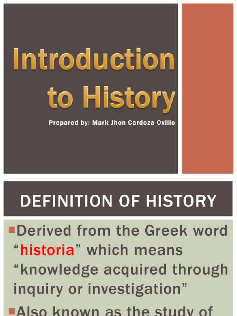 History Introduction | PDF