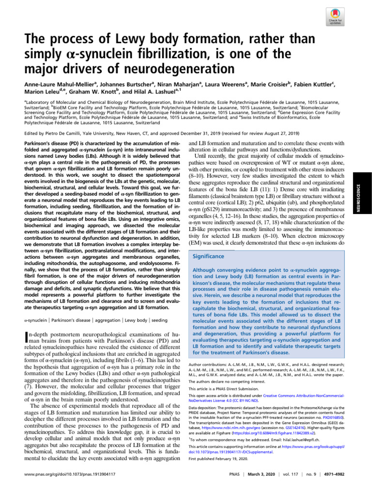 Pnas 201913904 | PDF | Cell Biology | Molecular Biology