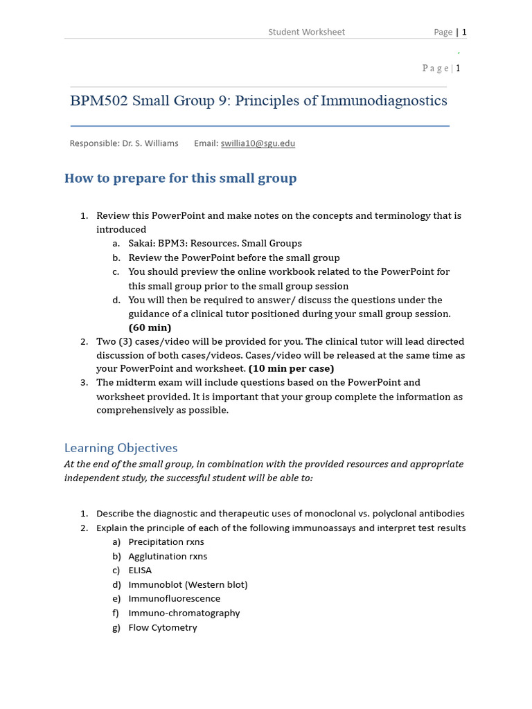 Worksheet Answers 2 | PDF | Antibody | Polyclonal B Cell Response
