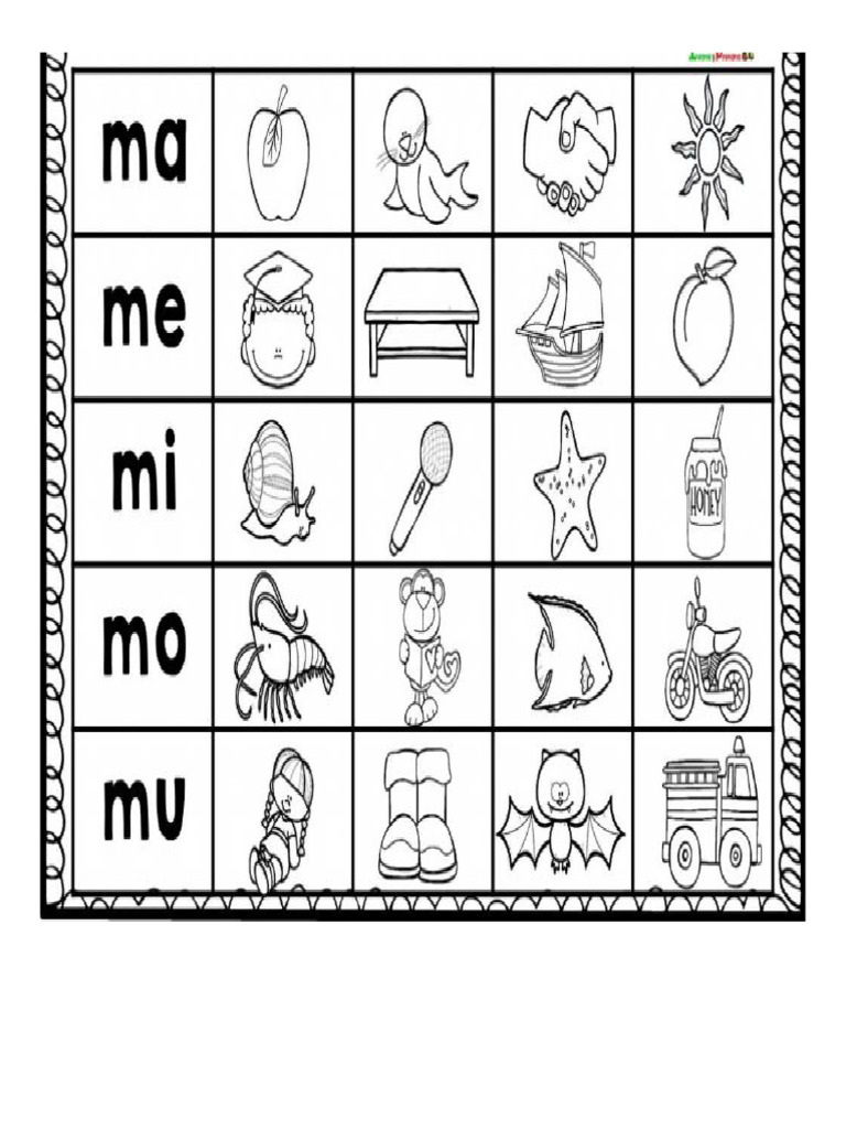 Palabras Ma Me Mi Mo | PDF