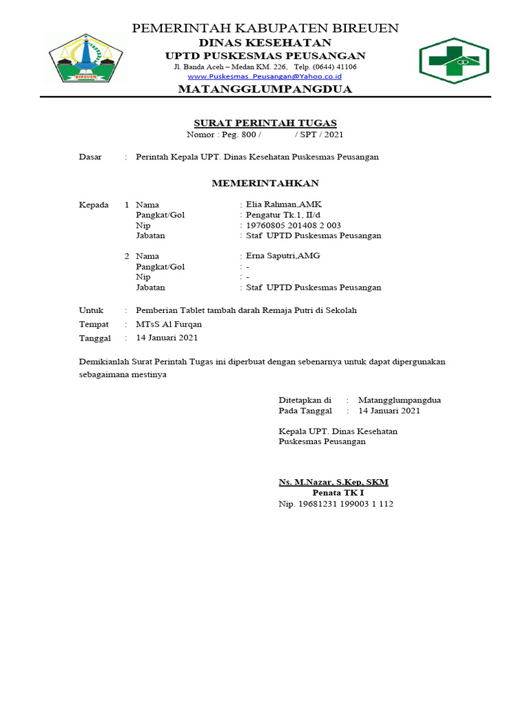 Contoh SPT 2021 PKPR | PDF