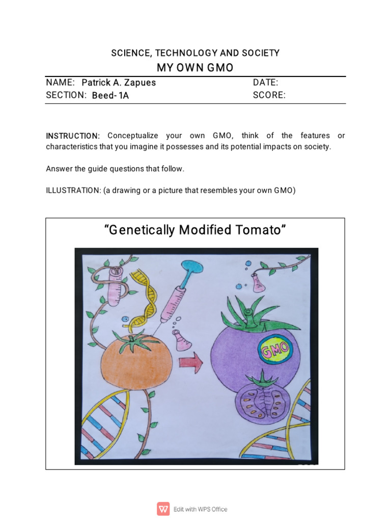 (Template) Act 10 - My Own GMO | PDF