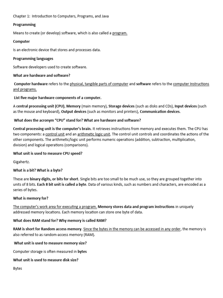 Reviewer Chapter 1 | PDF | Java Virtual Machine | Java (Programming Language)