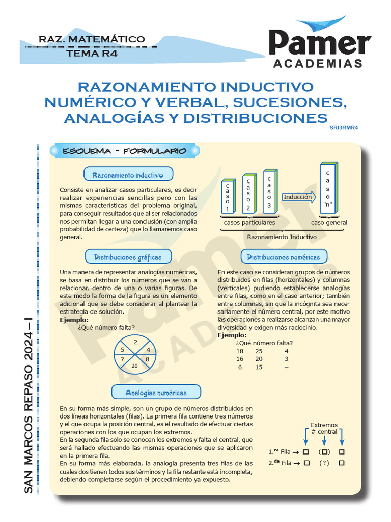 RM - Clase R4 | PDF | Analogía | Razonamiento inductivo