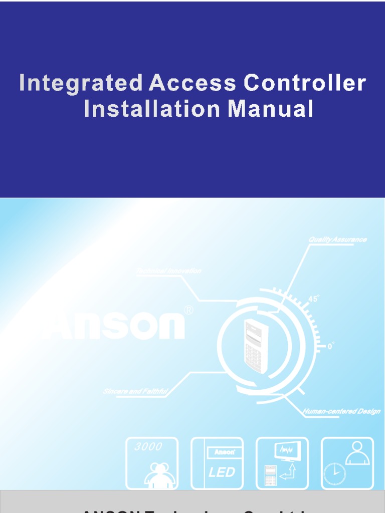 Anson Access Controller Wiring Guide | PDF | Access Control | Input/Output