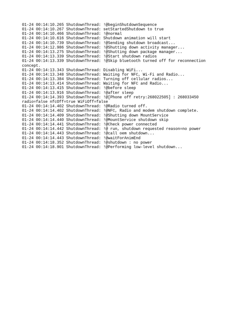Device Shutdown Process Log | PDF | Home & Garden | Computers