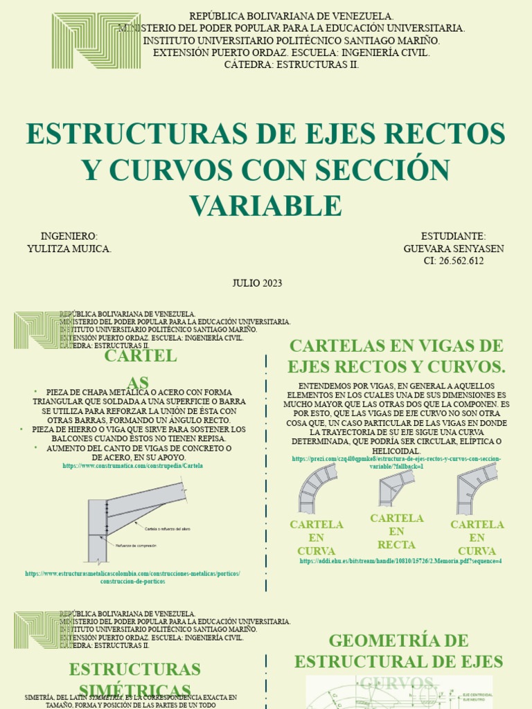 Estructuras de Ejes Rectos y Curvos | PDF | Geometría