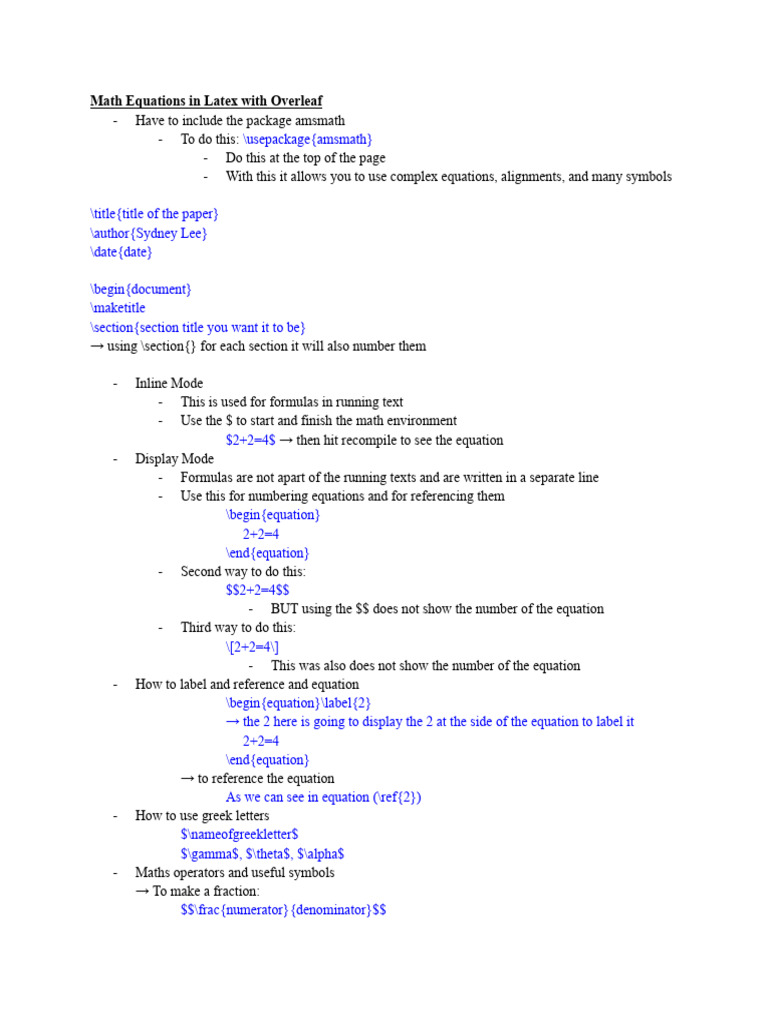 Latex With Overleaf | PDF | Computing | Software
