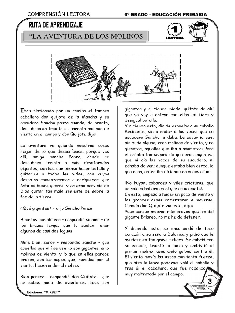 Comprension Lectora Sexto Grado 2024 | PDF