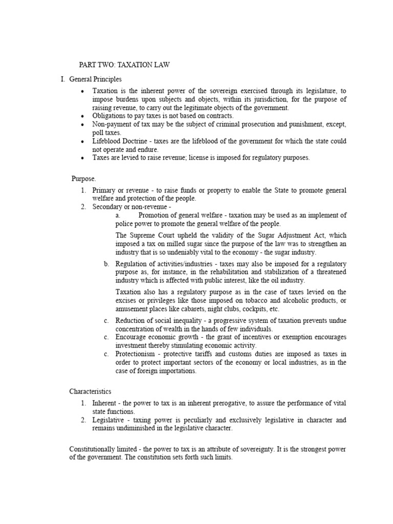 Taxation Notes | PDF | Taxes | Tax Exemption