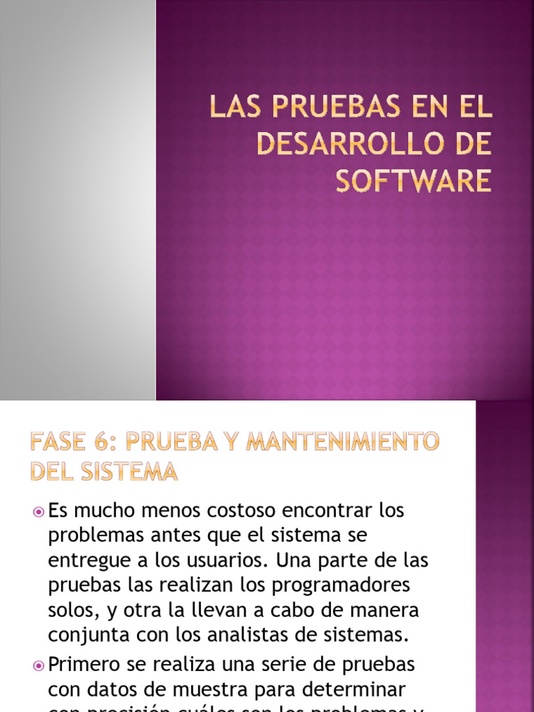 Importancia de Pruebas de Software | PDF | Software | Lenguaje de ...