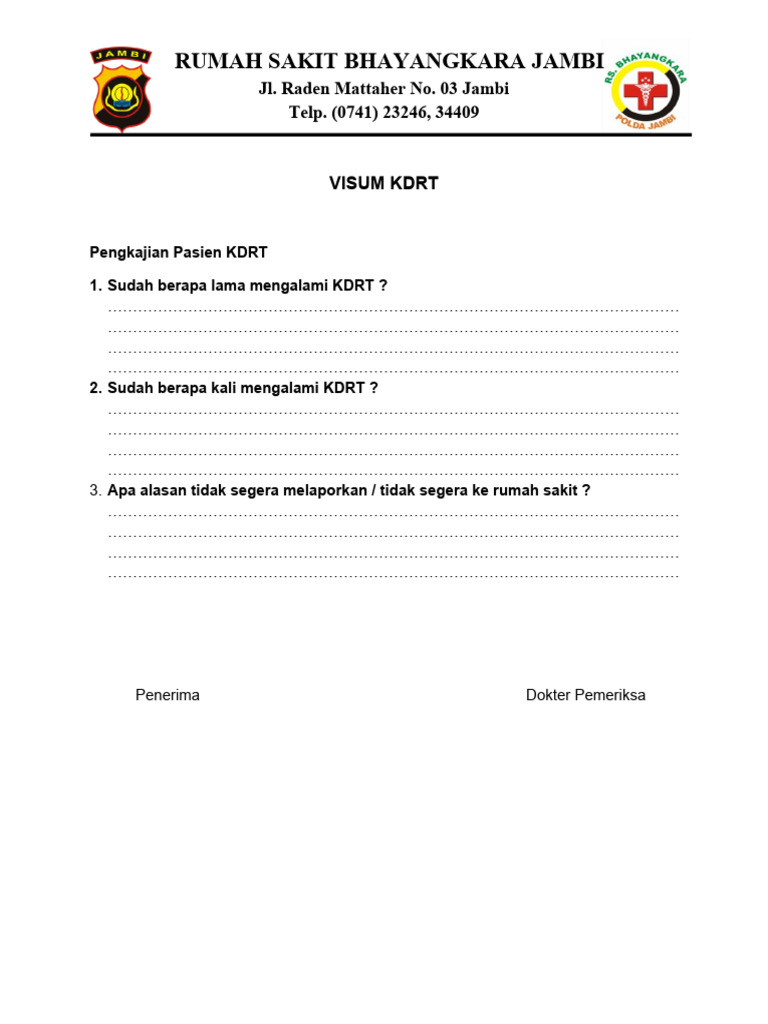 Format Visum KDRT | PDF