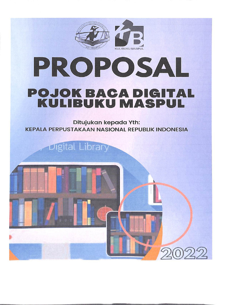 Proposal Pojok Baca Digital Kulibuku Maspul | PDF