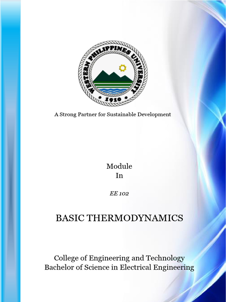 Basic Thermodynamics Module for EE Students | PDF | Pressure | Pressure ...