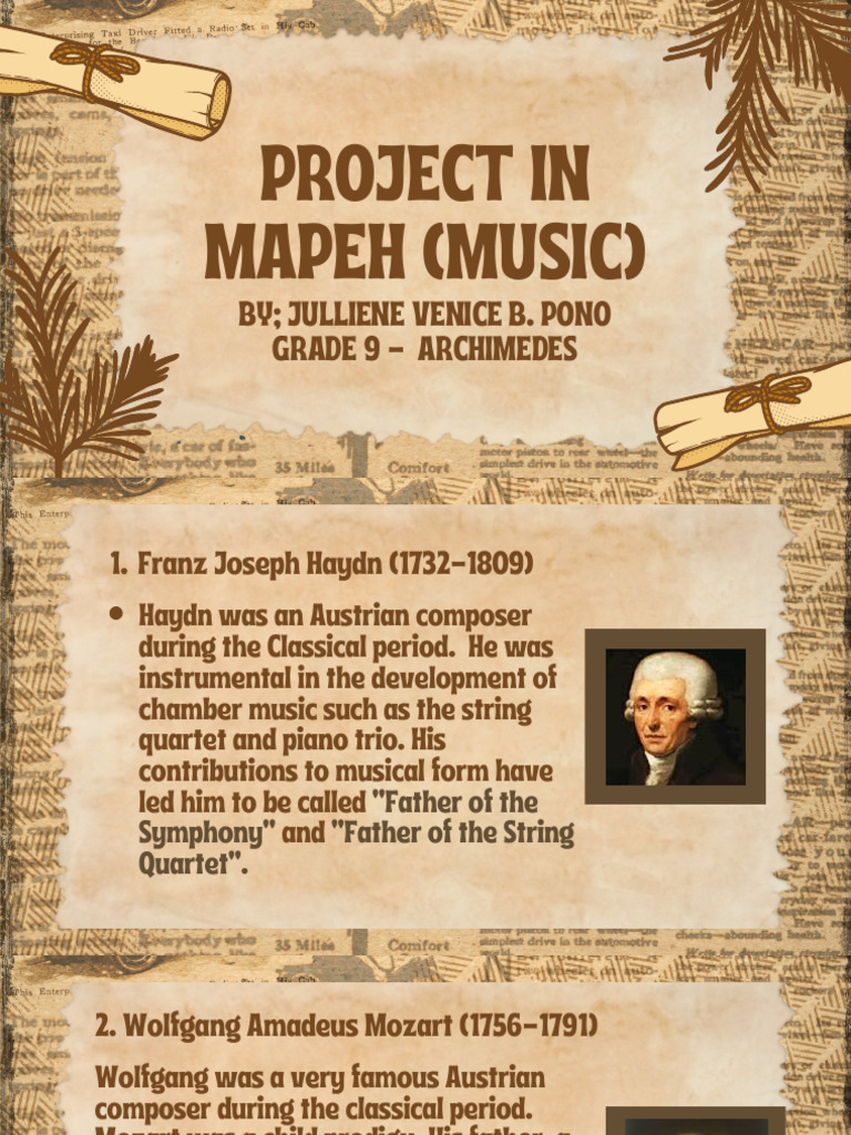 Project in Mapeh (Music Scrapbook) | PDF
