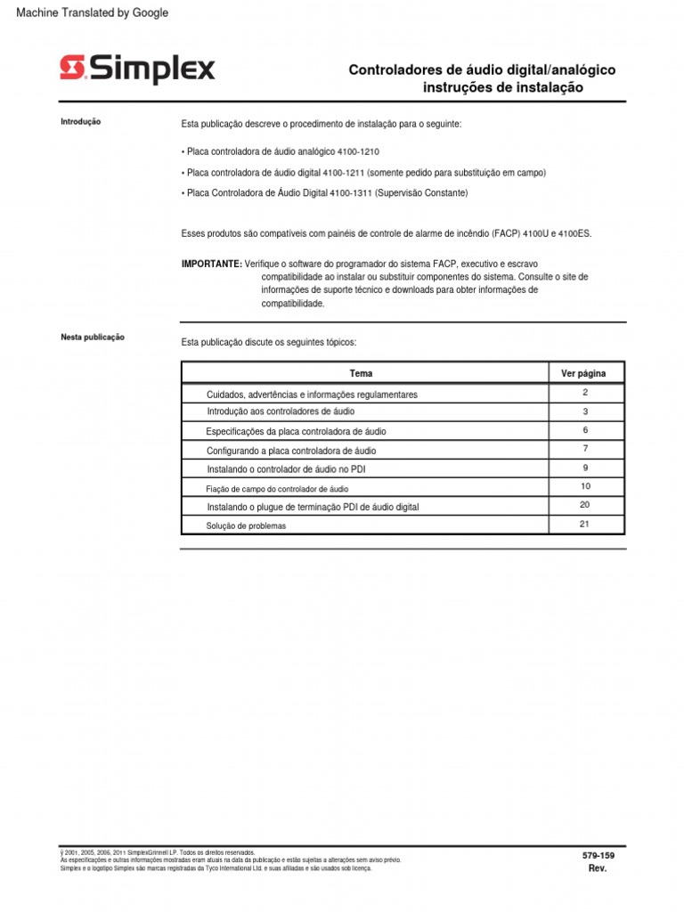 Simplex Installation Instructions DigitalAnalog Audio Controllers | PDF ...