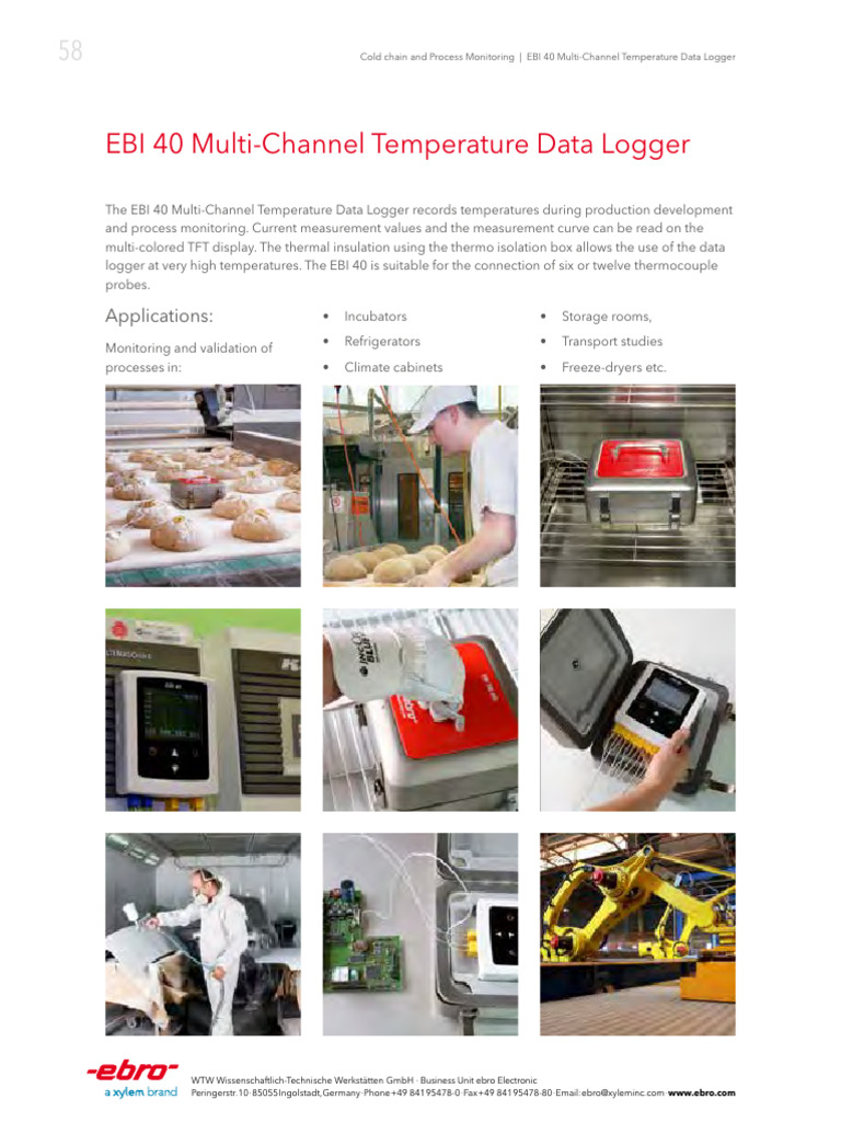 EBI 40 TC Multichannel Data Logger | PDF | Thermocouple | Thermodynamics