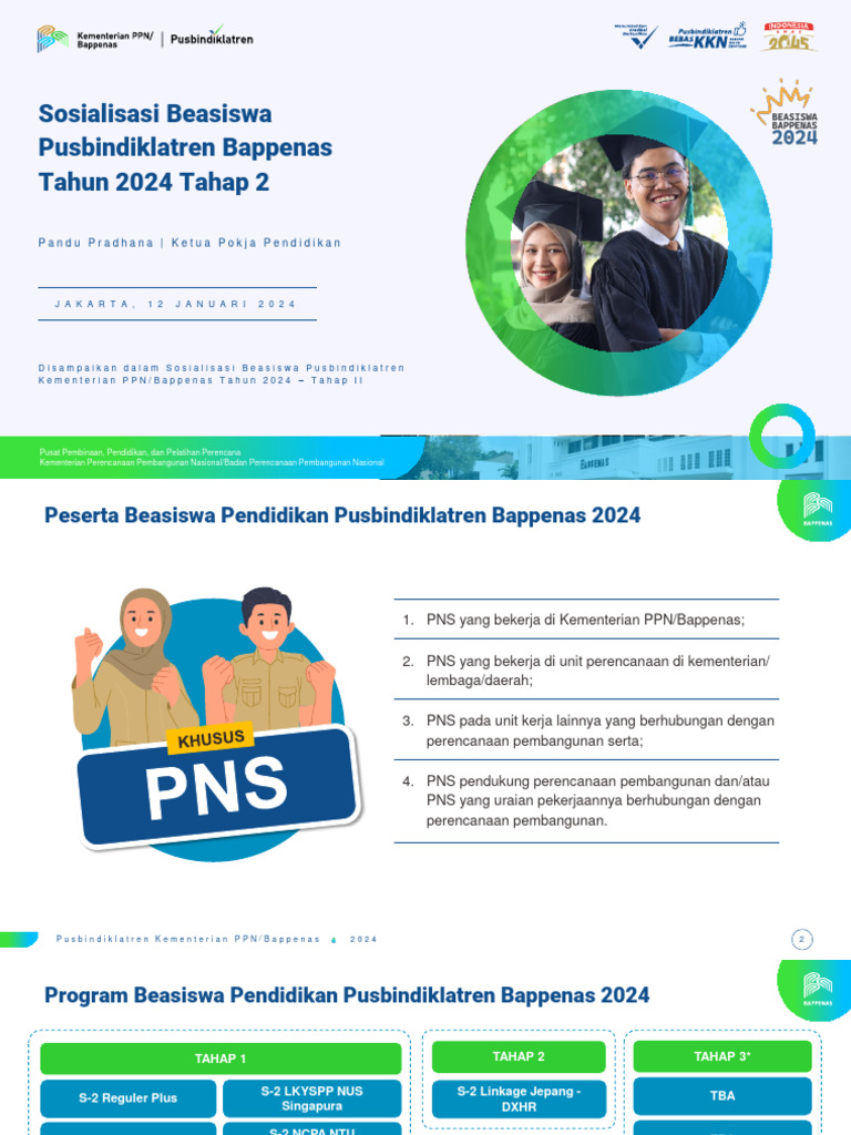 Beasiswa Pusbindiklatren Bappenas 2024 | PDF