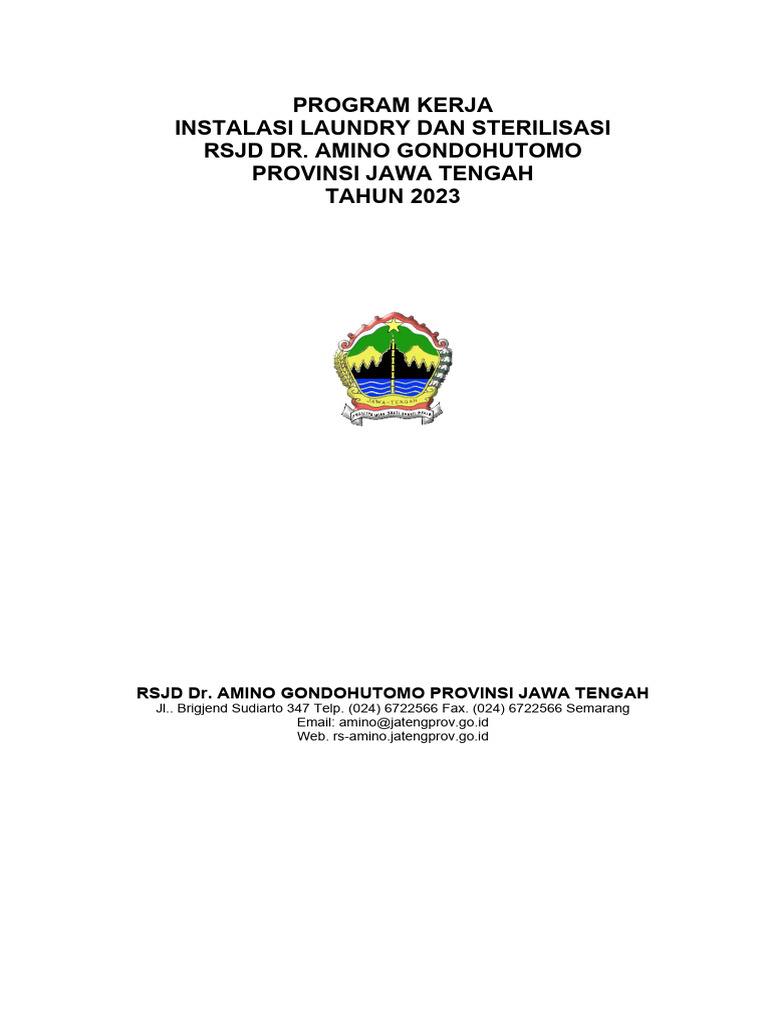 Program Kerja Laundry CSSD 2023 | PDF