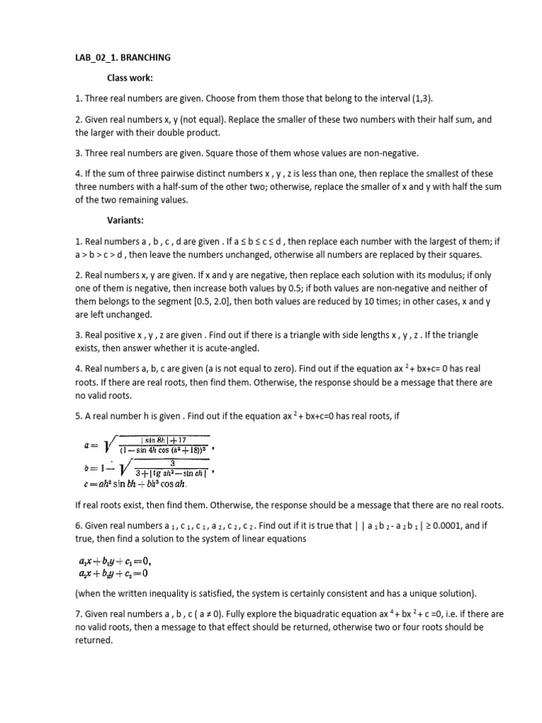 Lab 02 - 1 | PDF | Equations | Rectangle