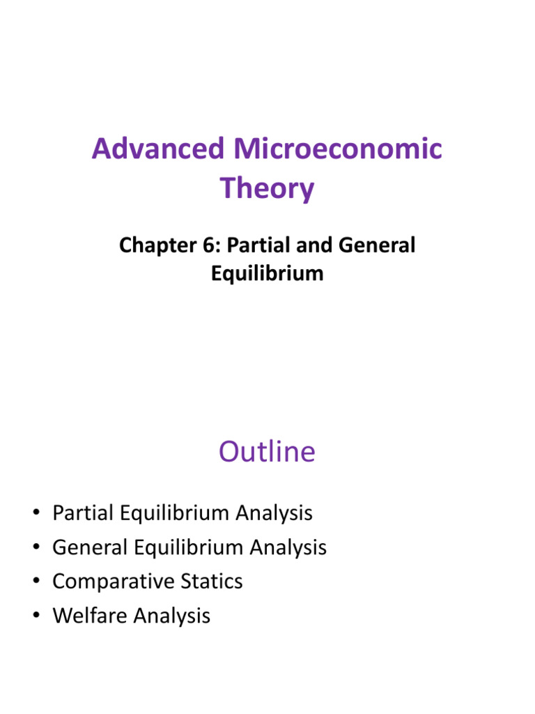 Chapter 6 Partial and General Equilibrium | PDF | General Equilibrium Theory | Microeconomics