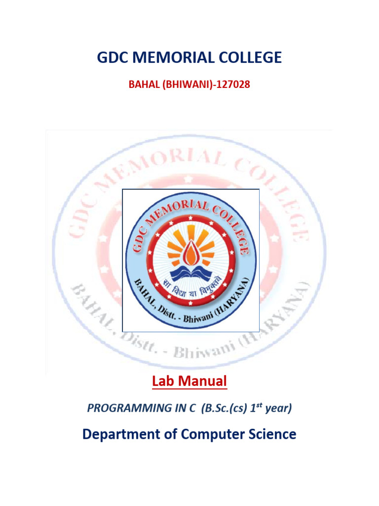 C Programming Lab Report Pdf Computer Science Mathematics