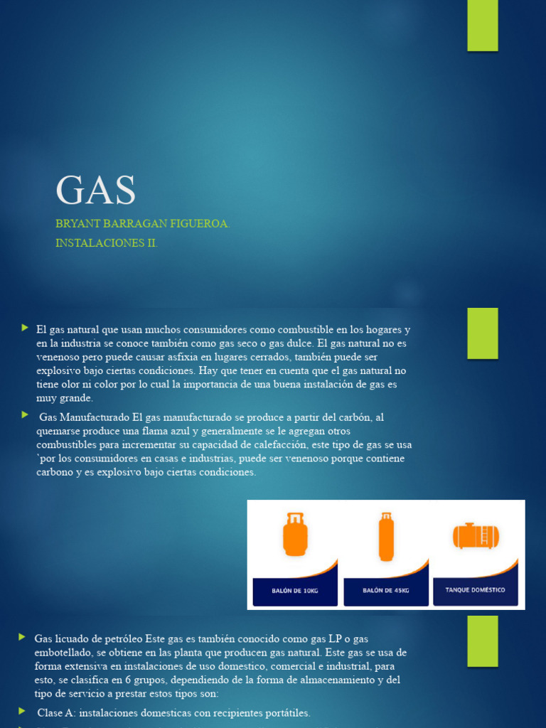 Tipos de Gas y Tuberías para Instalaciones | PDF | Tubería (transporte ...