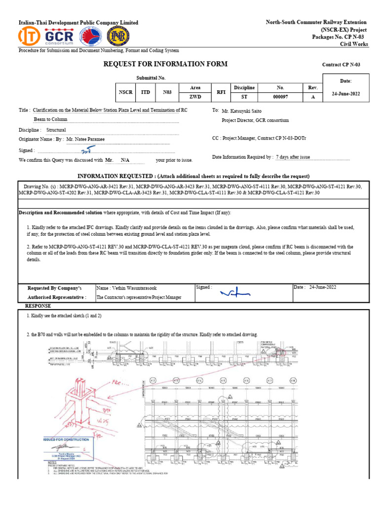 NSCR-ITD-N03-ZWD-RFI-ST-000097-N-03 RFI - Clarification On The Material Below Station Plaza ...