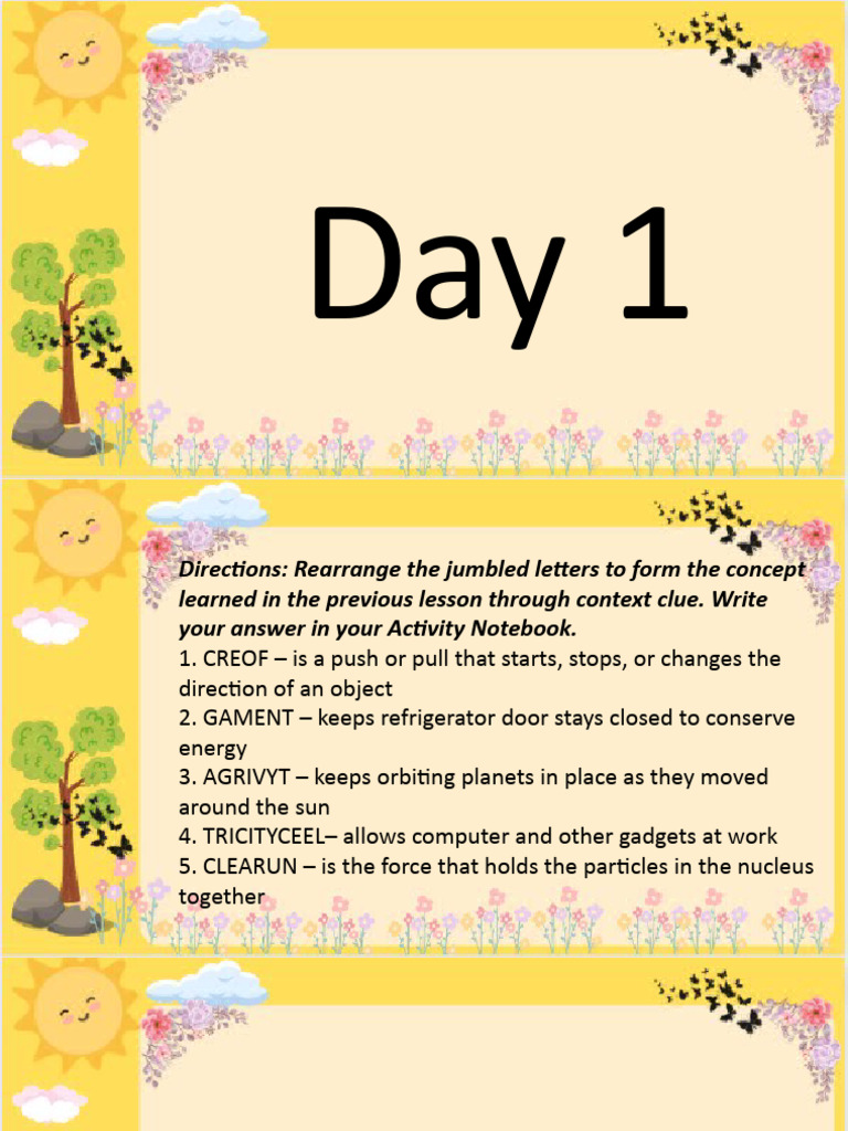 Science 6 Q3 W1 | PDF | Friction | Force
