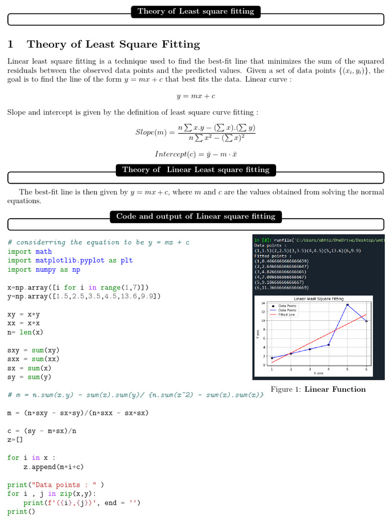Unit 2 | PDF | Least Squares | Regression Analysis