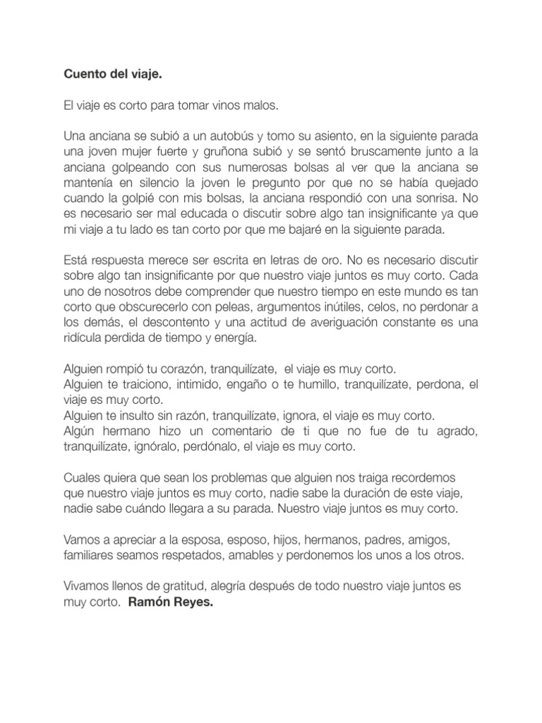 Cuento Del Viaje Pdf