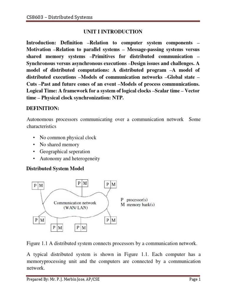 Unit I Introduction | Download Free PDF | Parallel Computing | Replication (Computing)