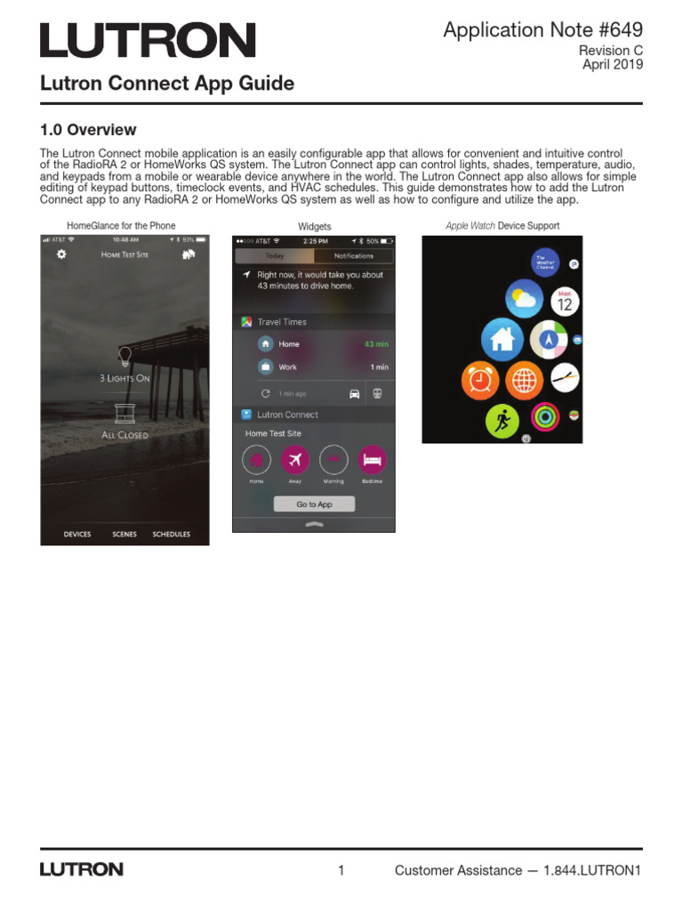 Lutron Connect App Guide | PDF | Android (Operating System) | Ios