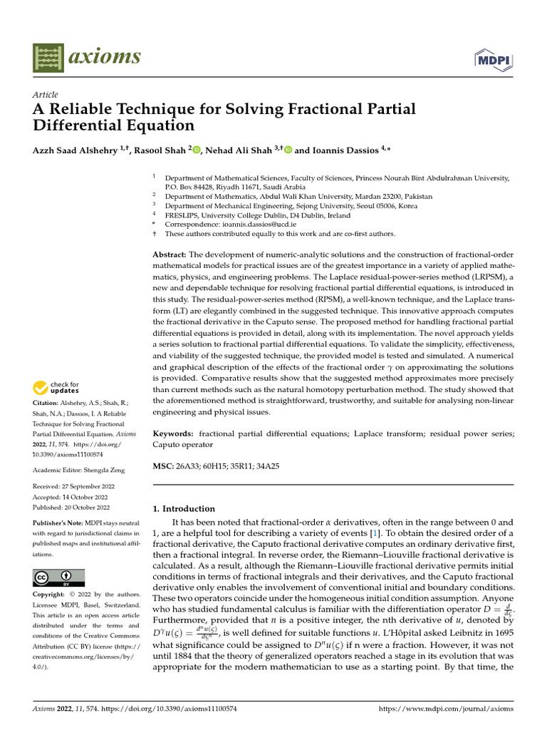 Axioms 11 00574 v2 | PDF