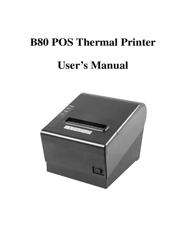 B80 User - S Manual | PDF | Printer (Computing) | Computer Data