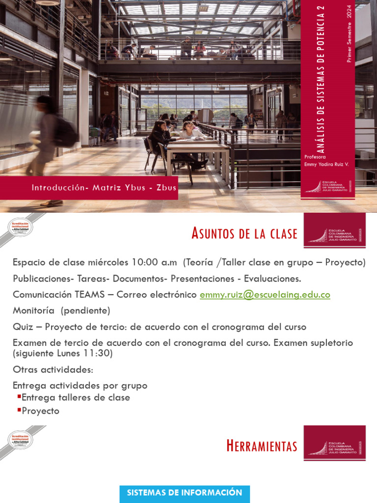 Clase 1 ASP2 Introducción - Matriz Y Bus y Zbus | PDF | Transformador ...