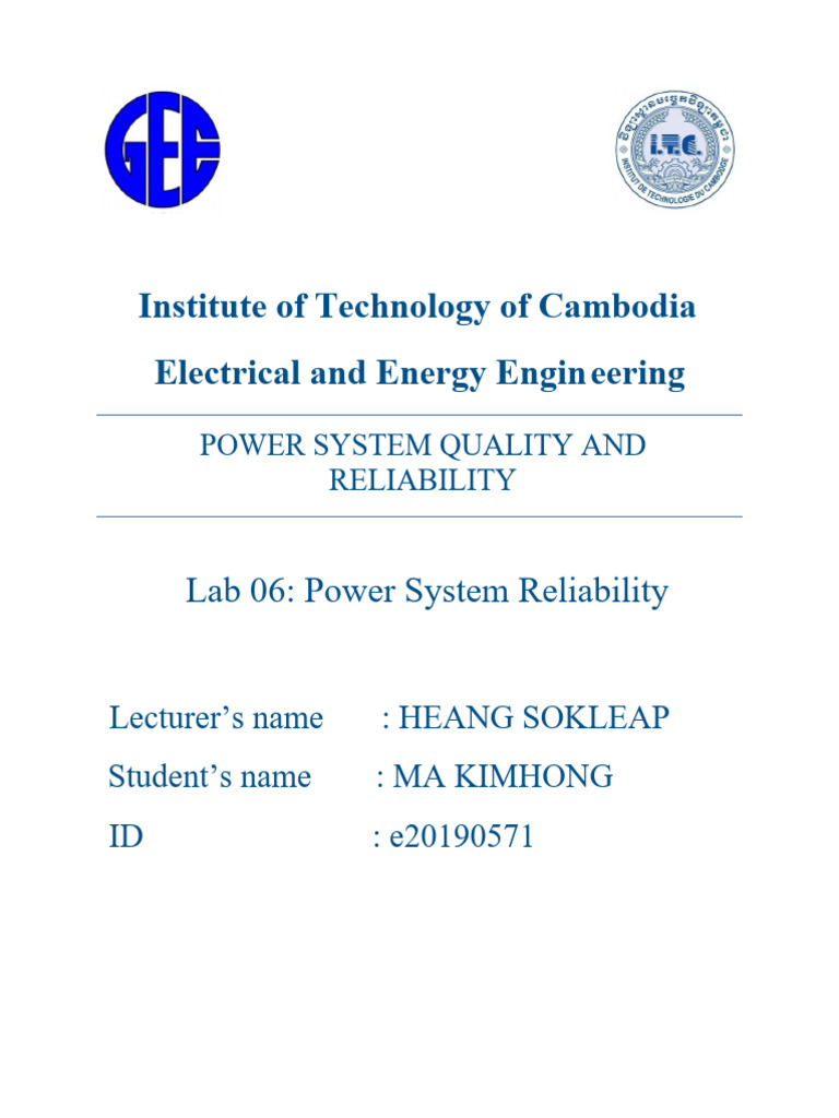 Power System Reliability | PDF