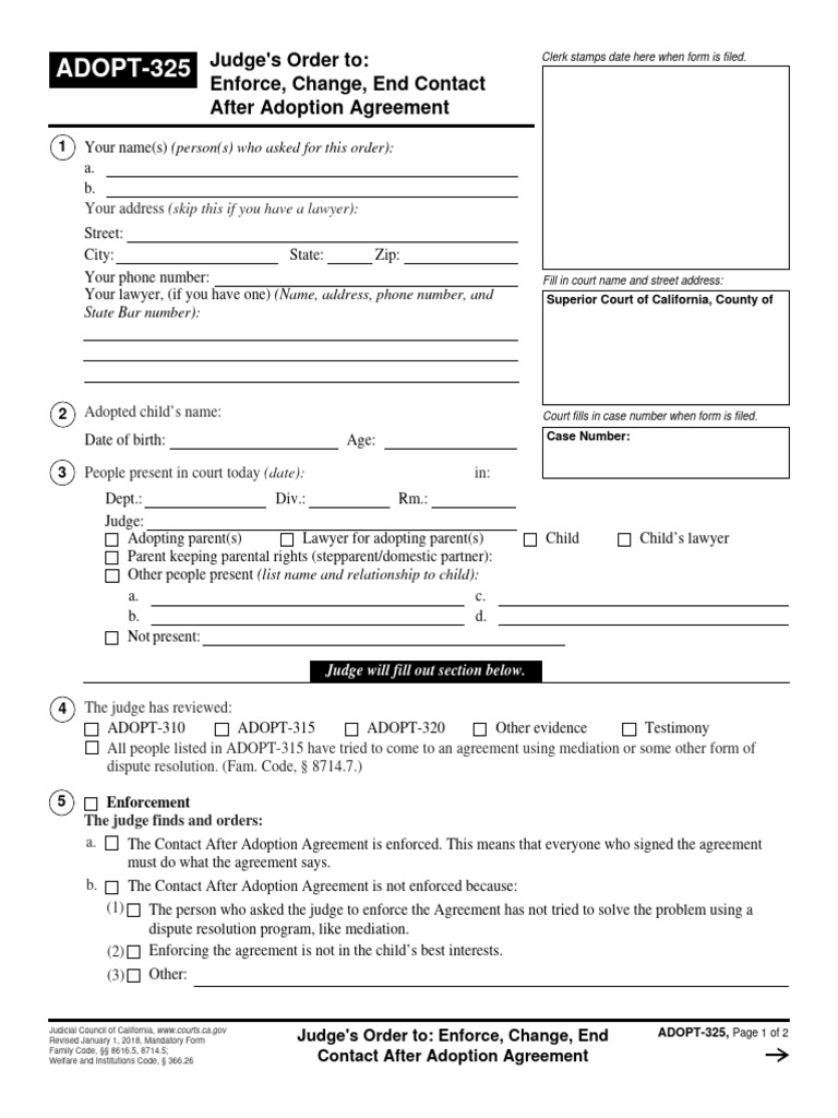 Judge Order Re Adoption Agreement | PDF | Mediation | Judge