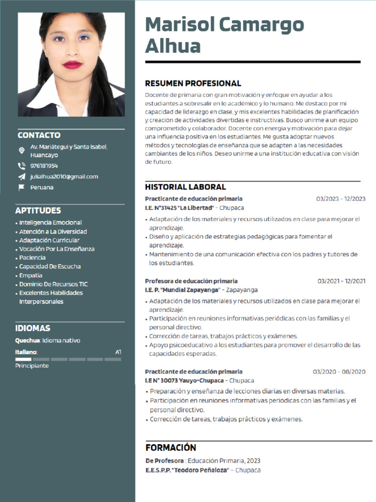 CV-Marisol Camargo | PDF